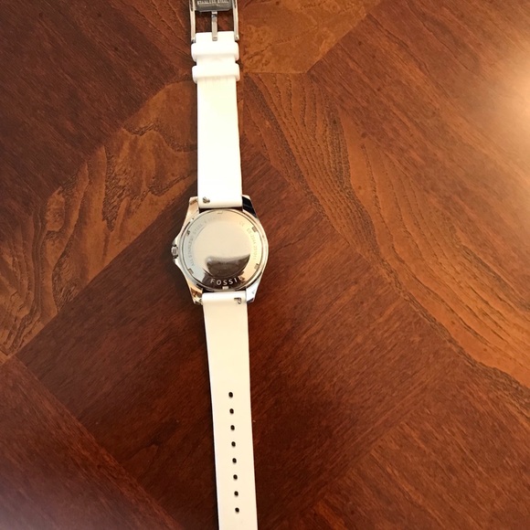 Fossil | Accessories | Fossil Silver Wcrystals White Watch | Poshmark